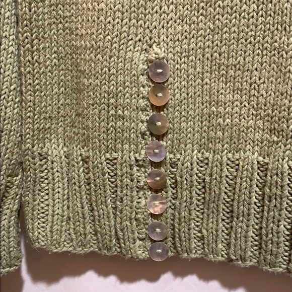 PURE | Sweaters | Pure Handknit Sweatergreen Sage Sz Sm Cropped | Poshmark
